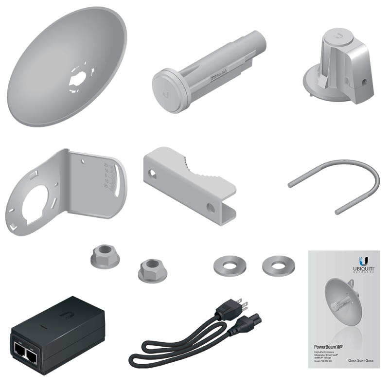 UBIQUITI POWERBEAM PBE-M5-300 - Radio con antena integrada Airmax 5 ...