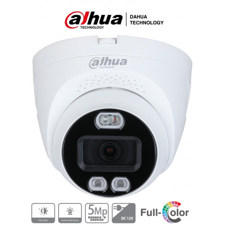 DAHUA HAC-ME1509TQ-PV - Camara Domo TiOC de 5 Megapixeles TiOC/ Disuasion Activa con Luz Roja y ...
