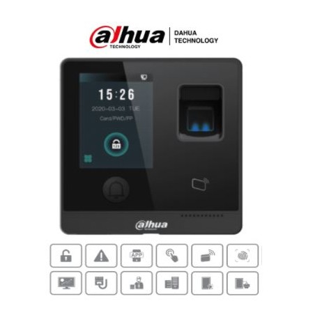 DAHUA ASI1212F-D - Control de Acceso Touch/ 3,000 Huellas/ 30,000 Tarjetas ID/ 30,000 Passwords ...