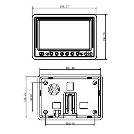 DAHUA DHI-MLCDF7-E Monitor Led de 7 Pulgadas Widescreen TFT-LCD/ Especial para DVRs Moviles ...
