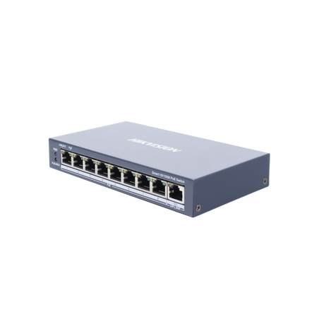 HIKVISION DS-3E1309P-EI - Switch Monitoreable PoE+ / 8 puertos 10 / 100 ...