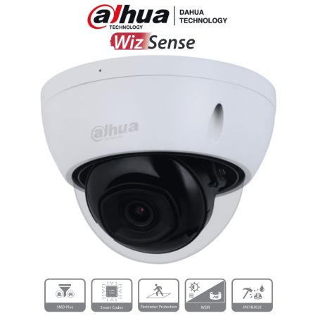DAHUA IPC-HDBW2541E-S - Camara IP Domo Antivandalica de 5 Megapixeles / WizSense / 111 Grados de ...