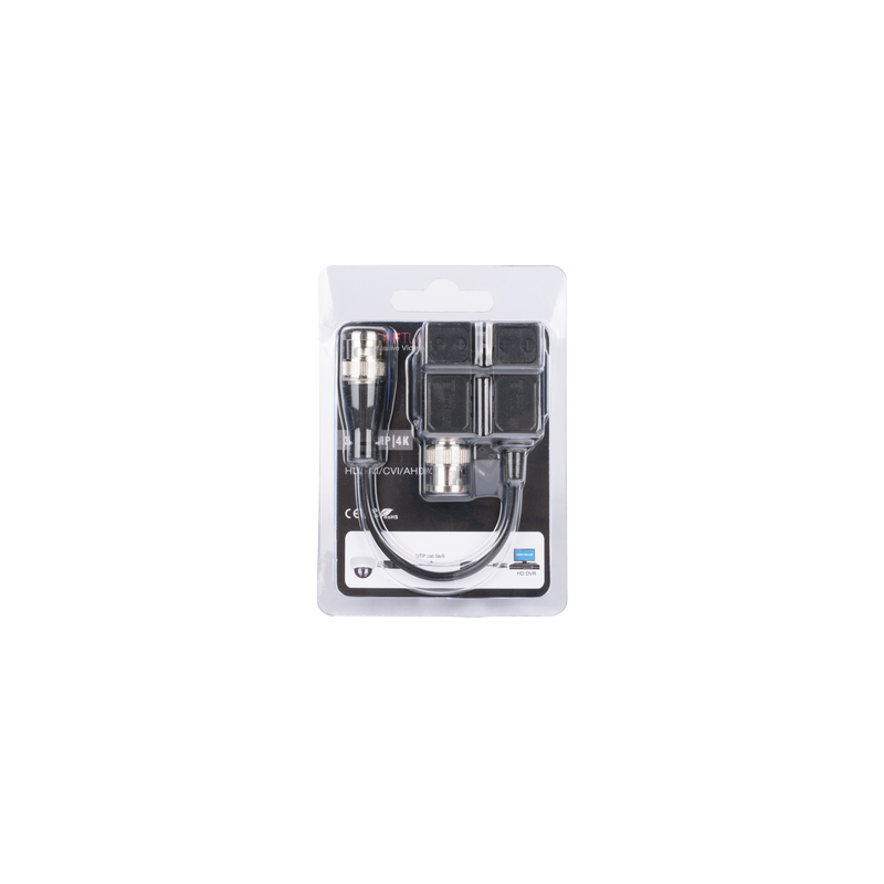 Kit de Transceptores (Baluns) con Terminal PUSH SUPERIOR, Resolución 4K , Cable flexible COAXIAL ...