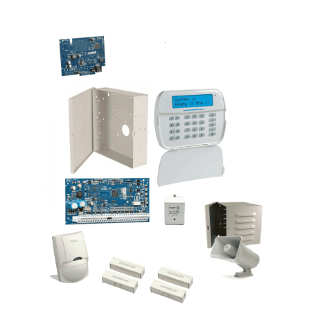 DSC NEO-LCD-SIRENA-IP-SB- Paquete SERIE NEO con panel HS2032 de 8 zonas ...