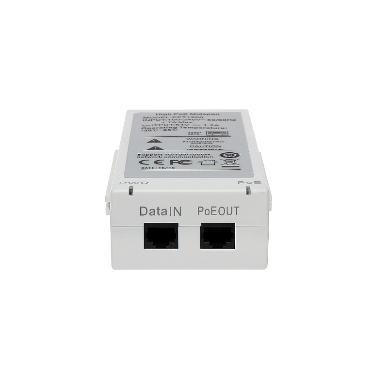 DAHUA PFT1200 - Inyector PoE Gigabit / 802.3af / AT / HI PoE ...