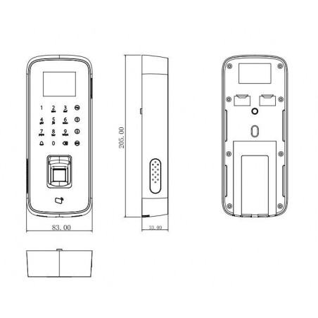 DAHUA ASI1212D-D - Control de Acceso con Teclado Touch/ 3,000 Huellas ...
